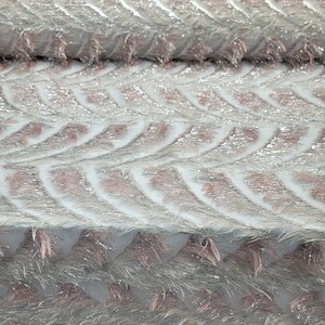 Blush Pink Brocade Shaggy Clear Organza Prom Fabric Sold by the Yard ...