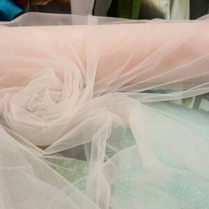 Blush Italian Soft Tull 60 Inch Wide Mesh 1 Way Stretch Fabric Sold by ...