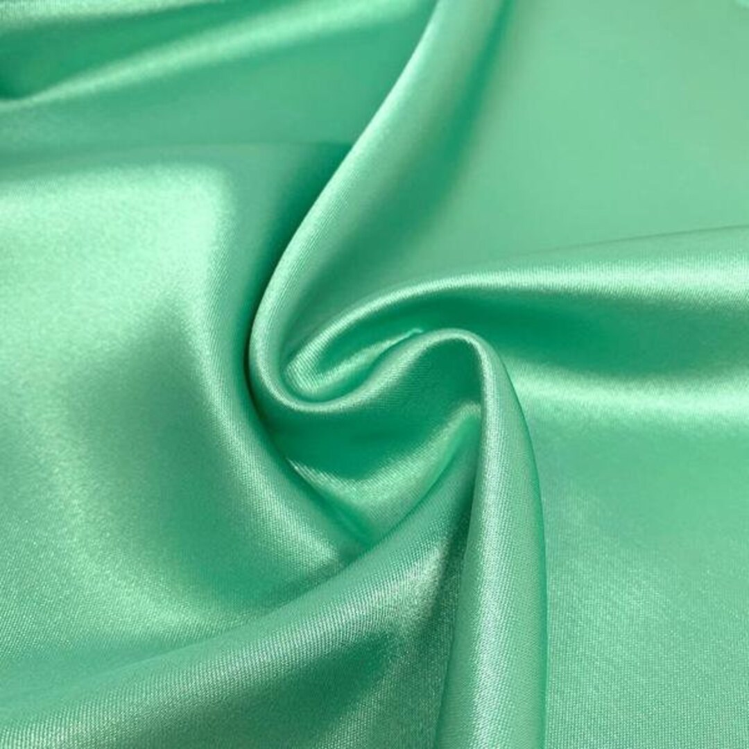 Satin Charmeuse Stretch Bridal Satin Fabric for Wedding by Yard Aqua ...