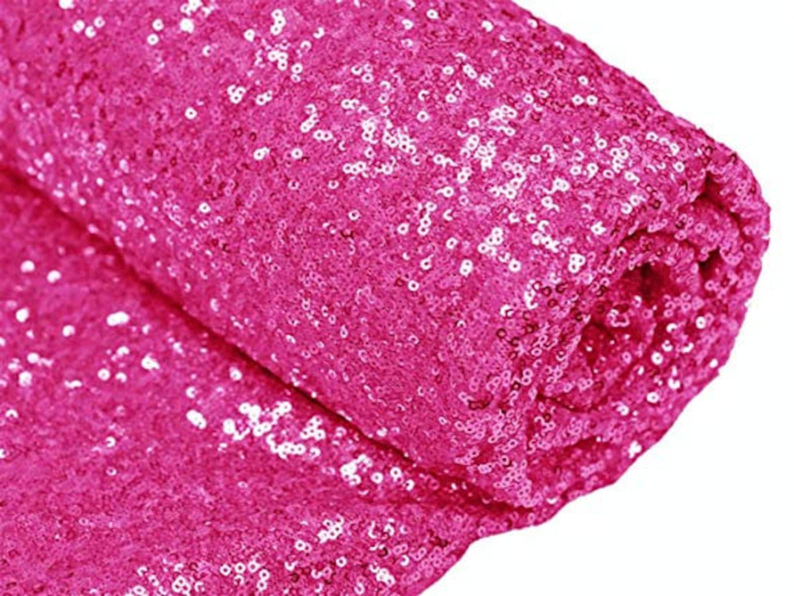 Fuchsia-sequin Fabric-by the Yard, Sequin Fabric, Linens, Tablecloth ...