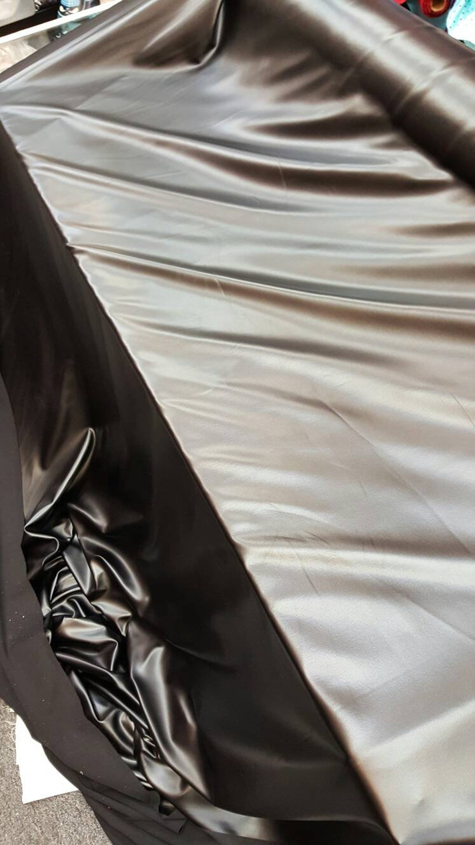 Black Vinyl Stretch on Black Spandex Clothing Draping - Etsy