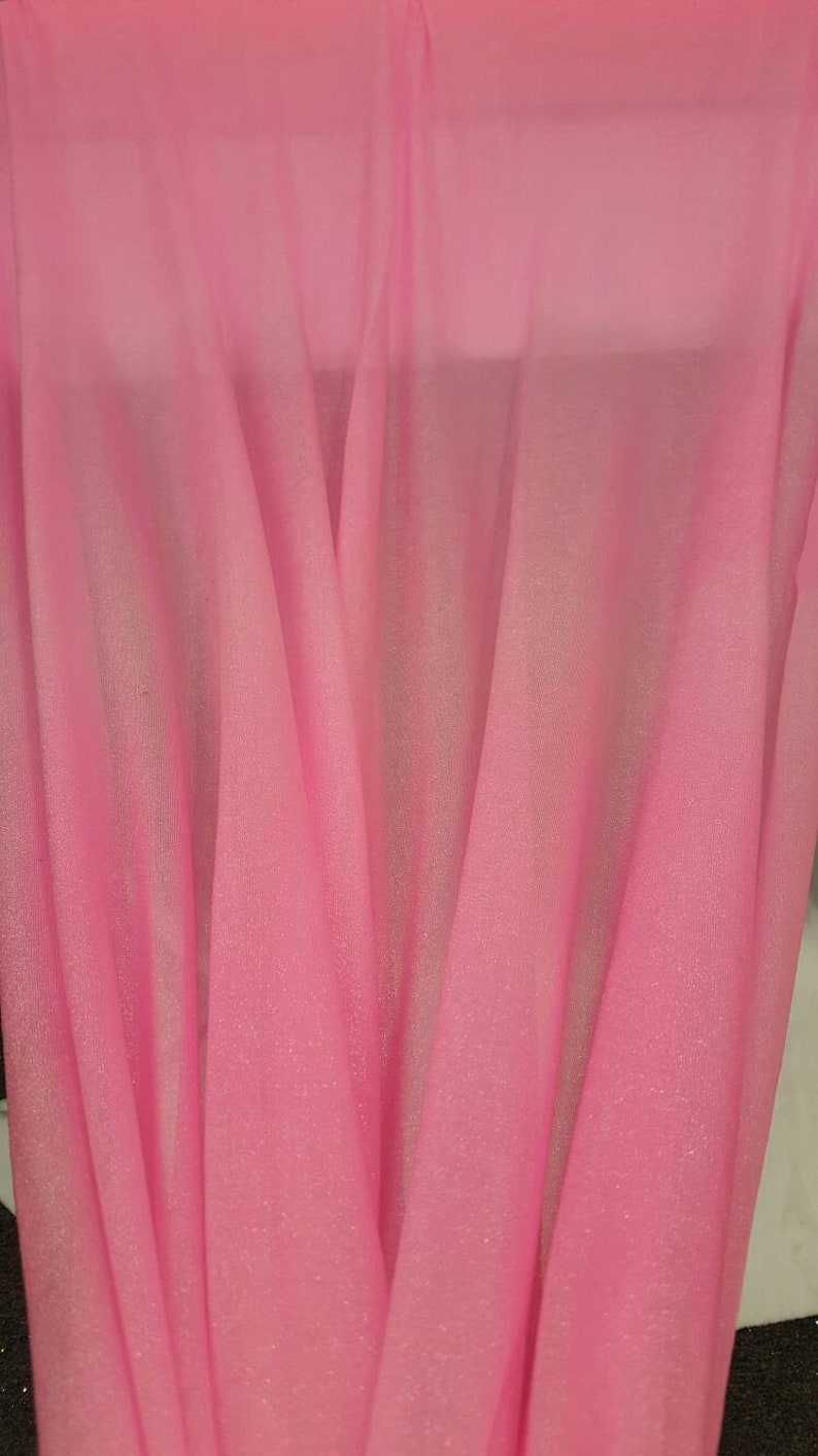 Pink Sparkly Stretch Lame Fabric Sold by the Yard Ligth Weight ...
