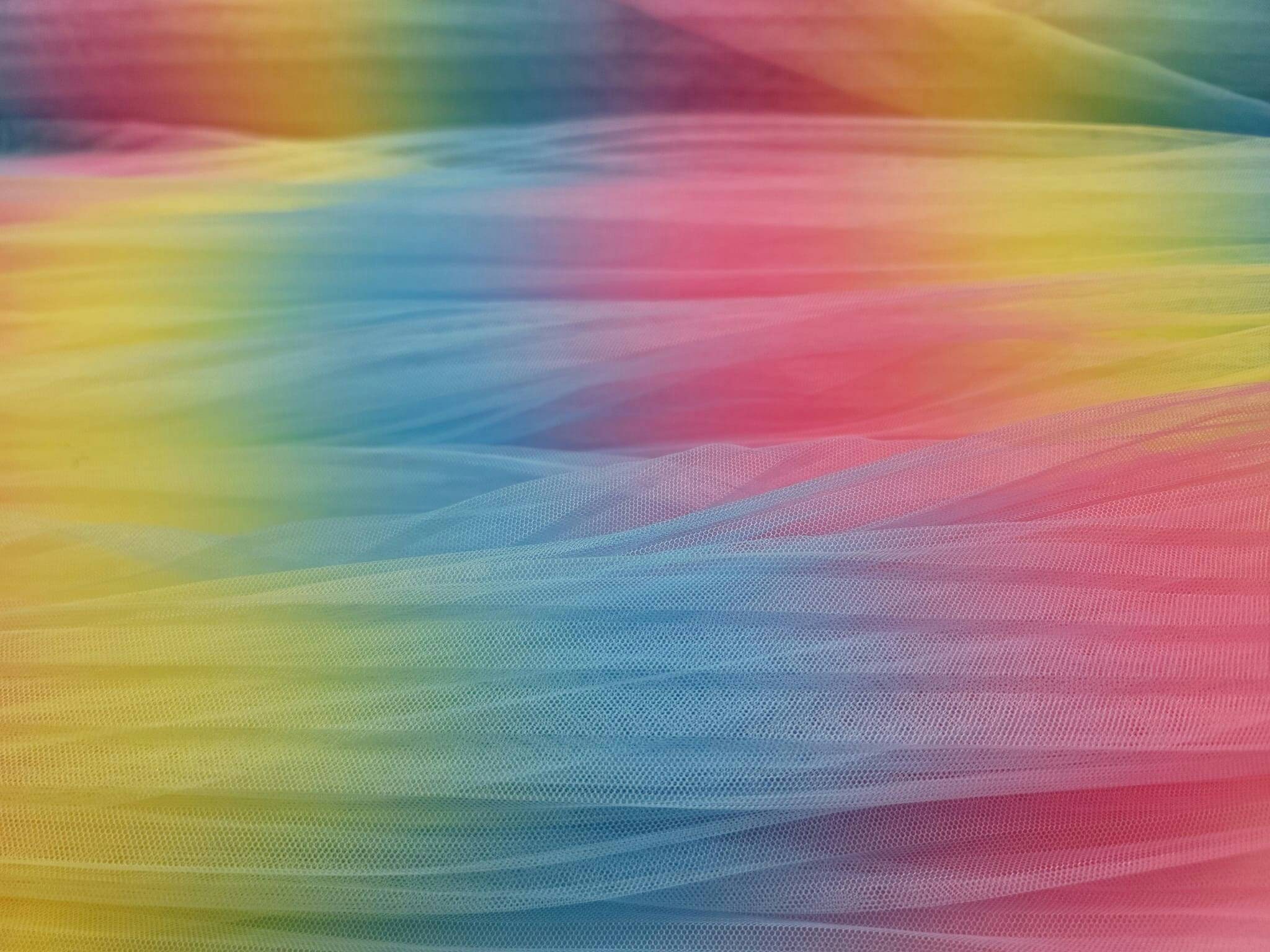 Rainbow Pleated Tulle Fabric by the Yard Gown Dress Accordion - Etsy