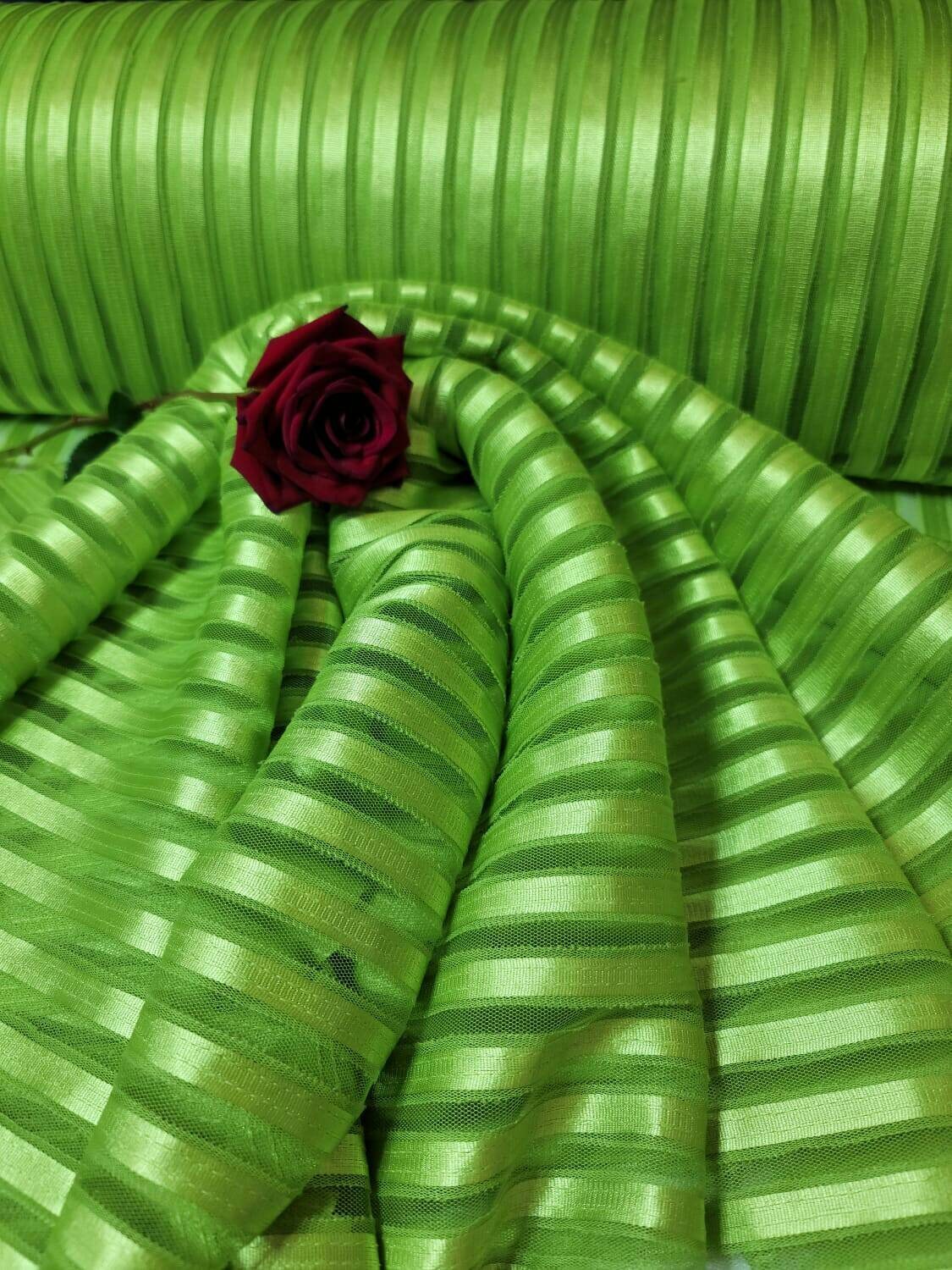 Neón Green Lace Ribbon Embroidery on Mesh Stretch Fabric Sold - Etsy