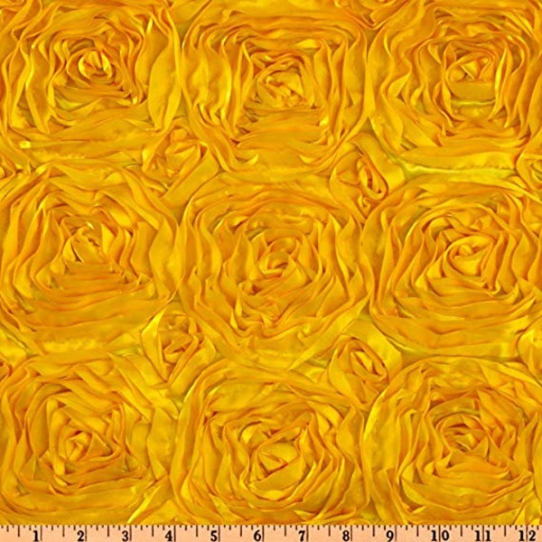 Yellow Rose Fabric - Etsy