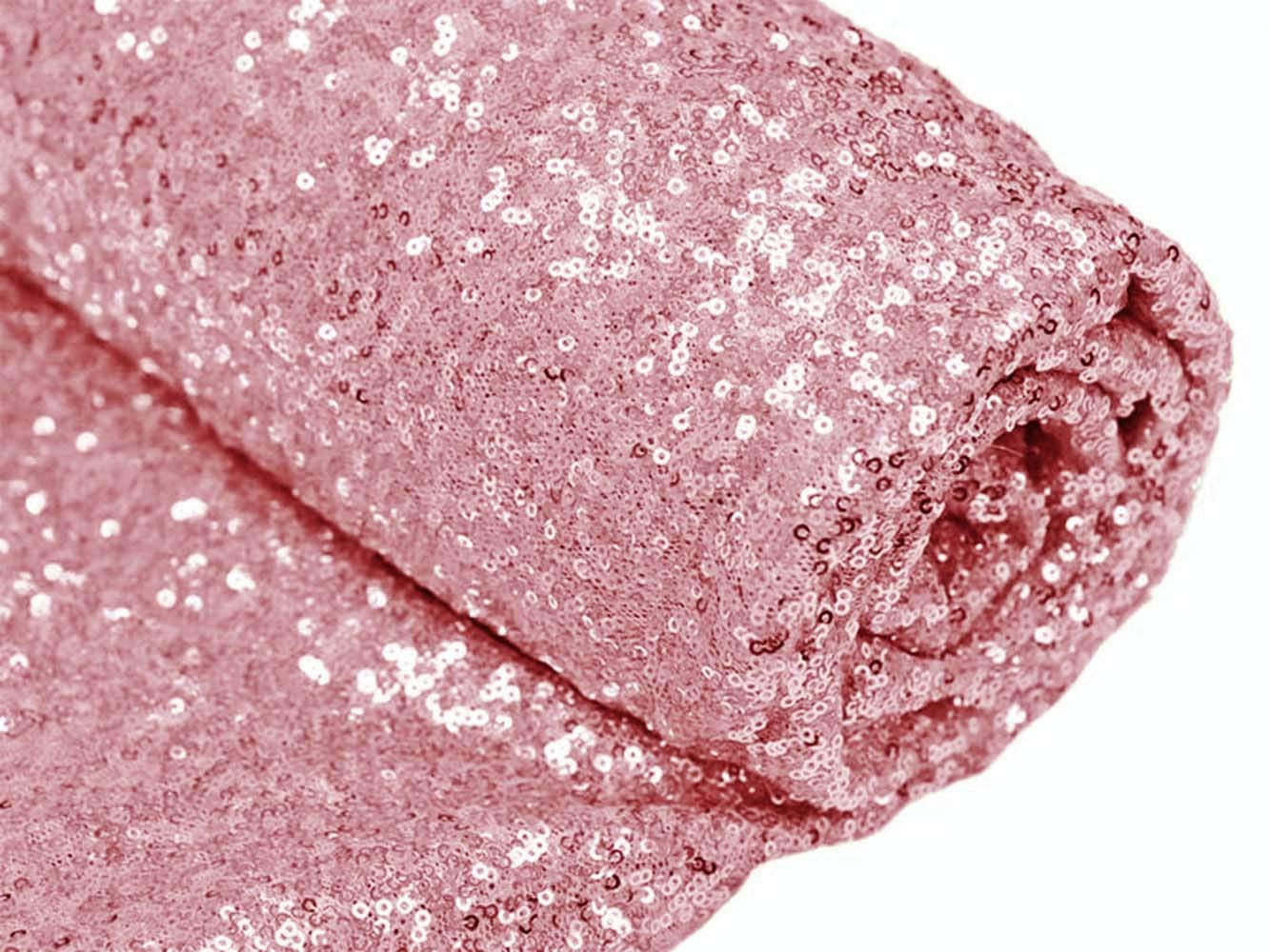 Pink Sequin Fabric, by the Yard, Sequin Fabric, Tablecloth, Linen ...