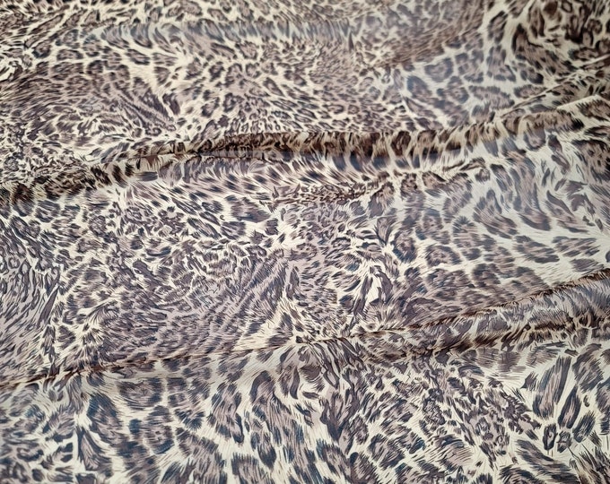 Cheetah Soft Flowy Chiffon Fabric by the Yard for Dress Decoration ...
