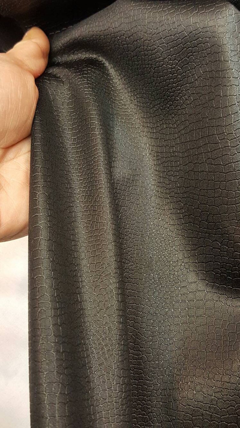 Black Stretch Vinyl Textured Fabric Sold by the Yard Vinyl on | Etsy