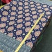 100% Japanese Rayon Challis Two Border Navy Blue and Fuchsia Pink ...