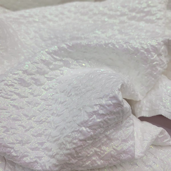 White Brocade - Etsy