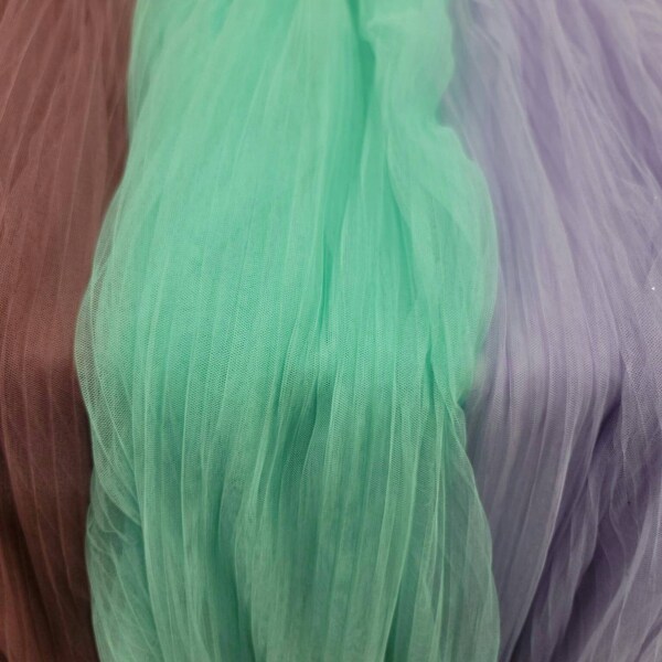 Pleated Stretch Tulle Fabric - Etsy