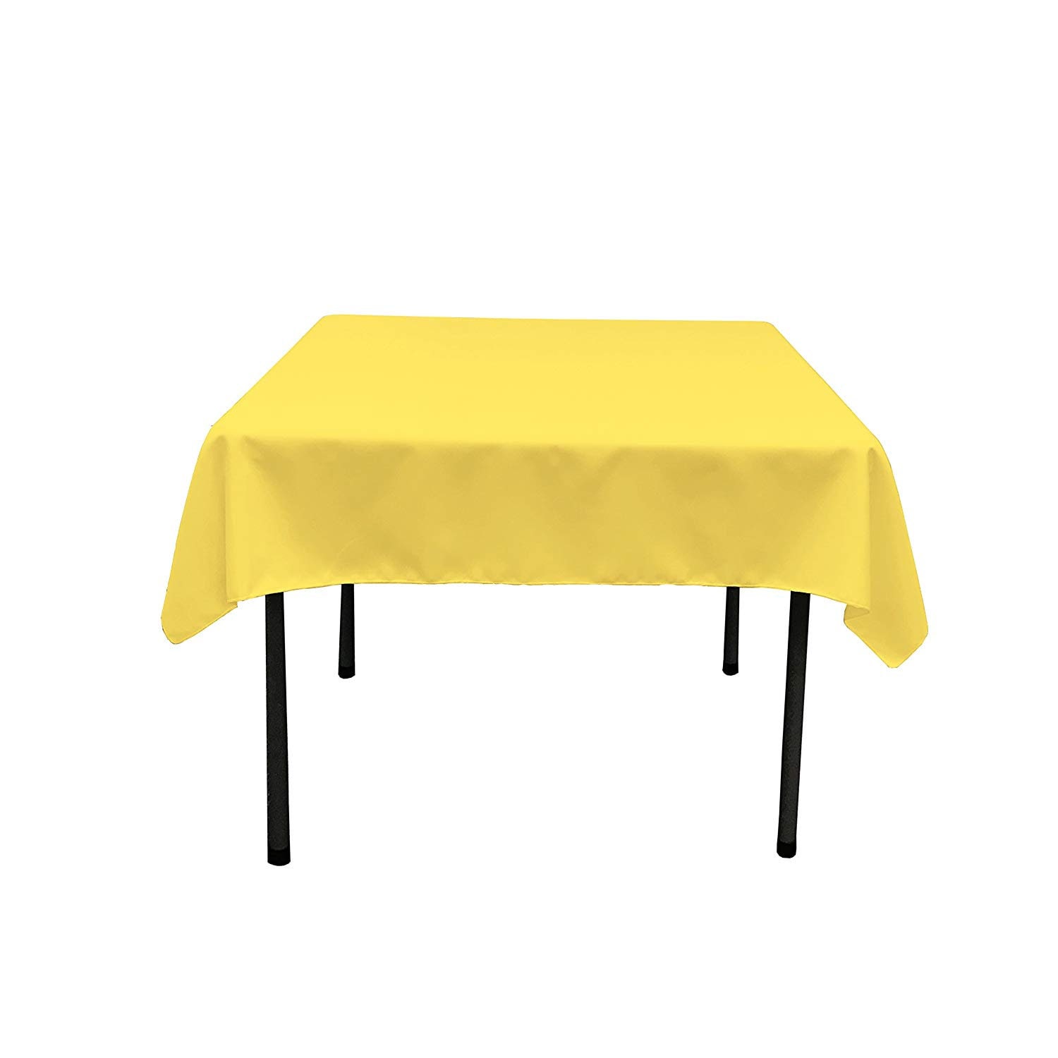 54 X 54-inch Seamless Light Yellow Rectangular Polyester Tablecloth for ...