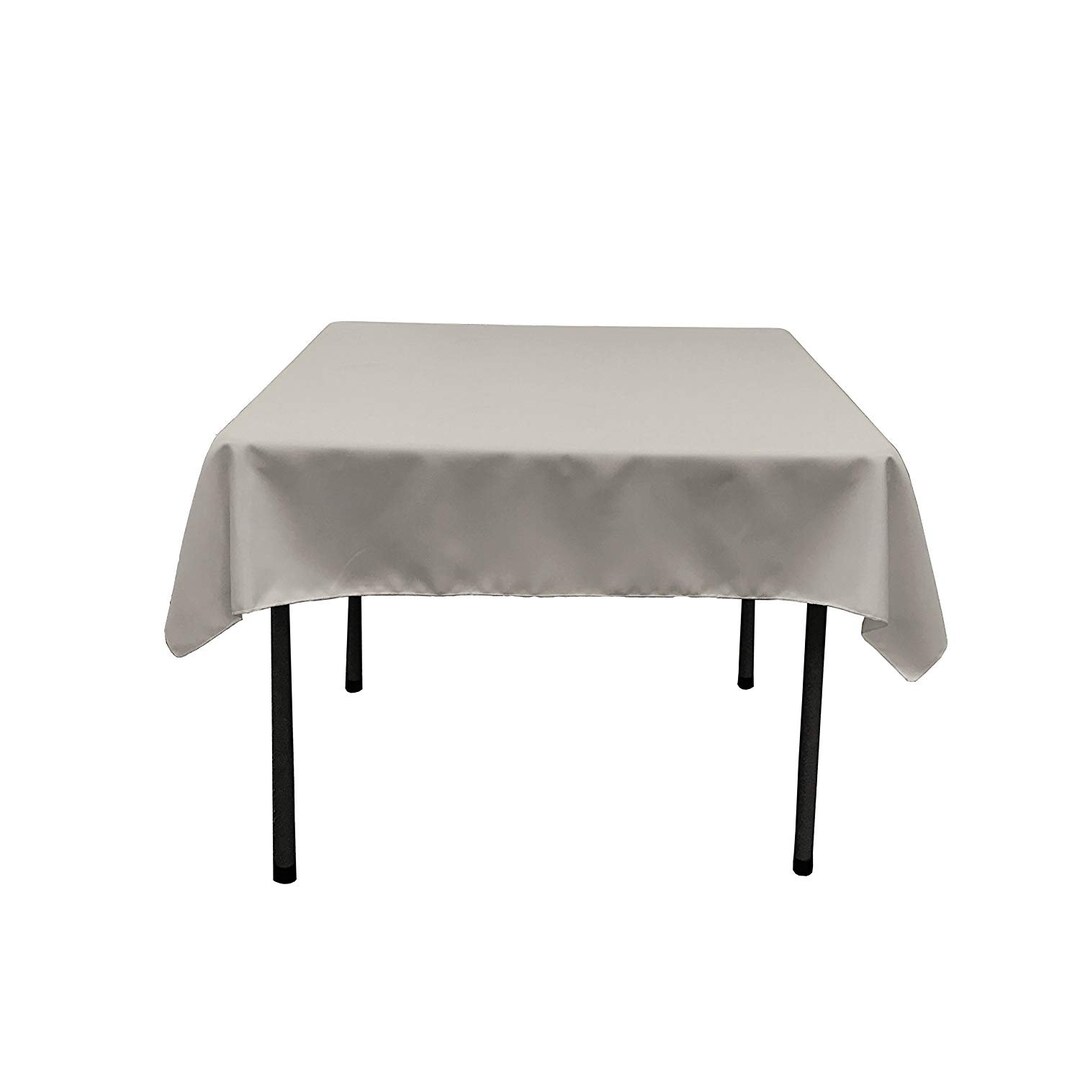 54 X 54-inch Seamless Silver Rectangular Polyester Tablecloth for ...