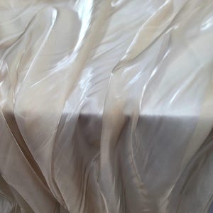 Beige Silk Organza Iridescent Sheer Fabric Sold by the Yard Party ...