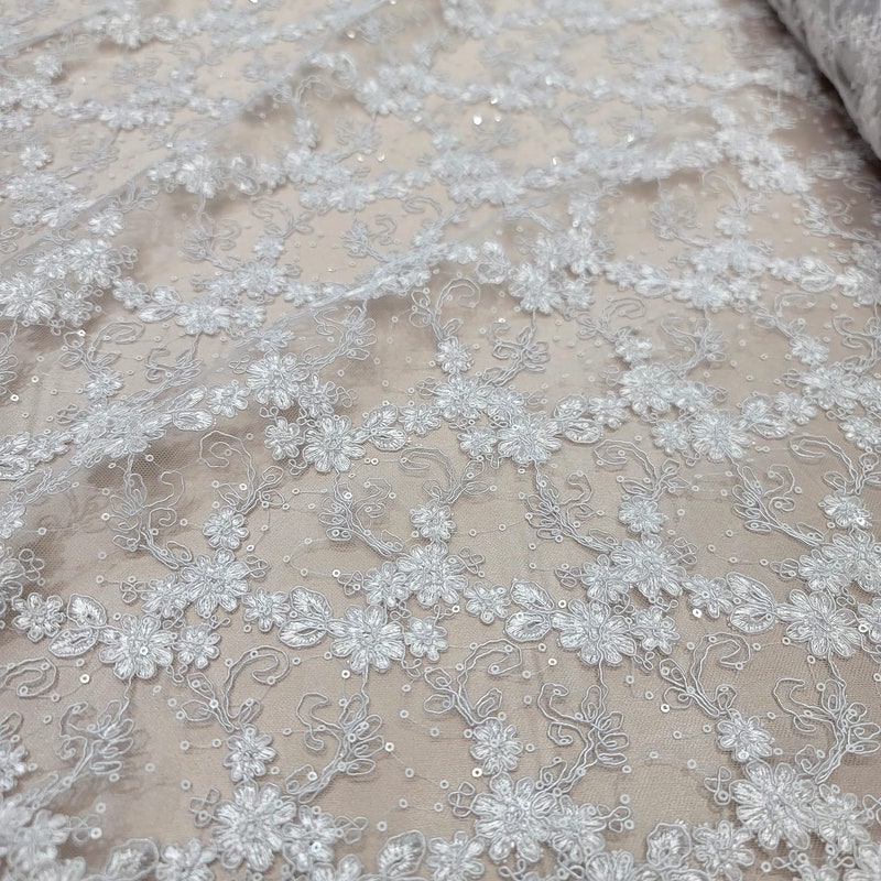 White Lace Fabric - Etsy