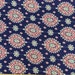 100% Japanese Rayon Challis Two Border Navy Blue and Fuchsia Pink ...