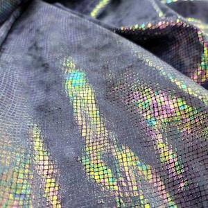 Lavender Iridescent Stretch Skin Snake Spandex Fashion Shimmer Dancer ...