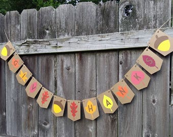 Give Thanks Bunting - Etsy