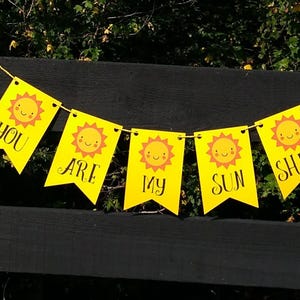 You Are My Sunshine Banner Fun Party Banner Smiley Face Sun Garland ...