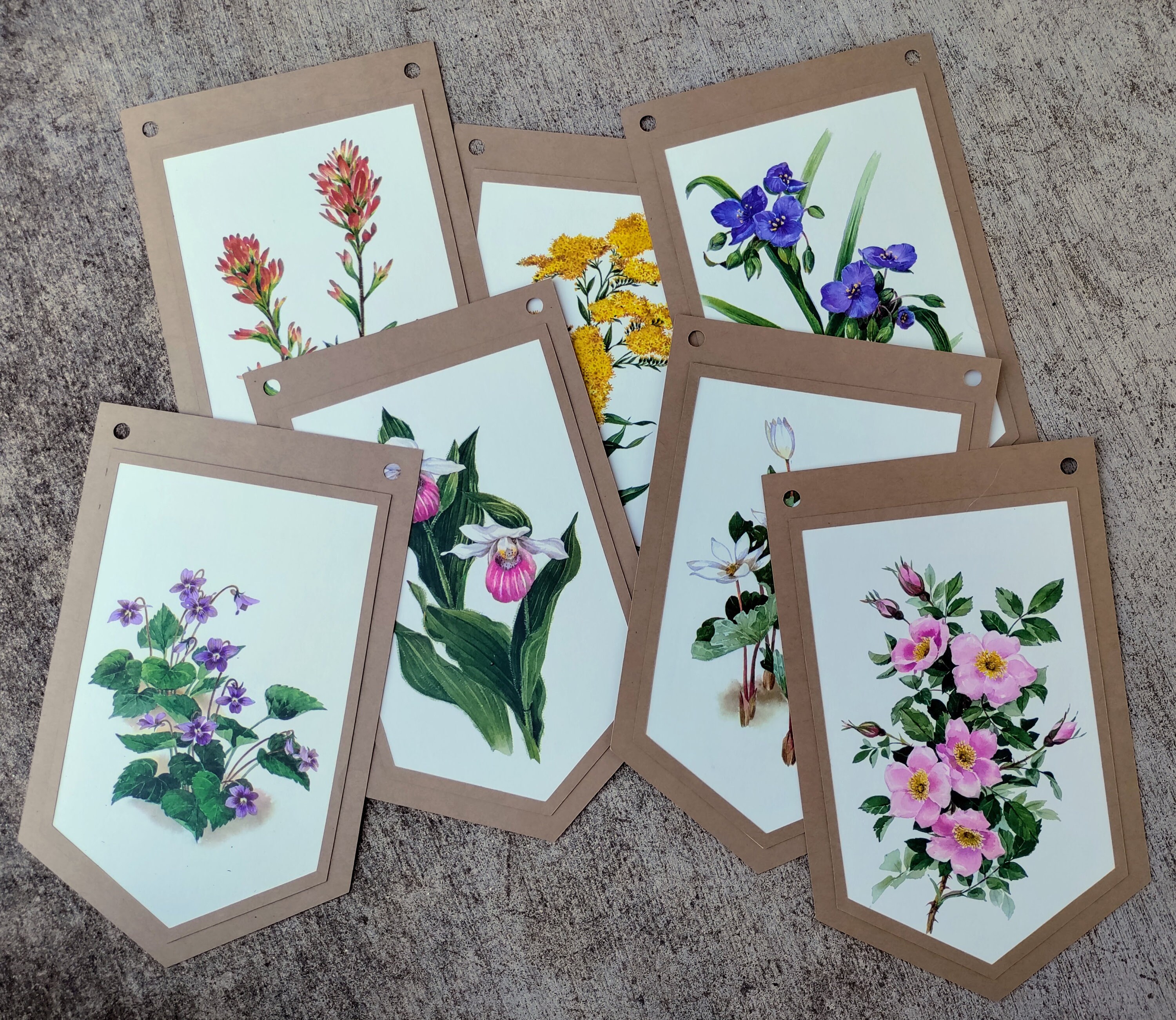 Botanical Cottagecore Banner Wildflower Bunting Decor | Etsy