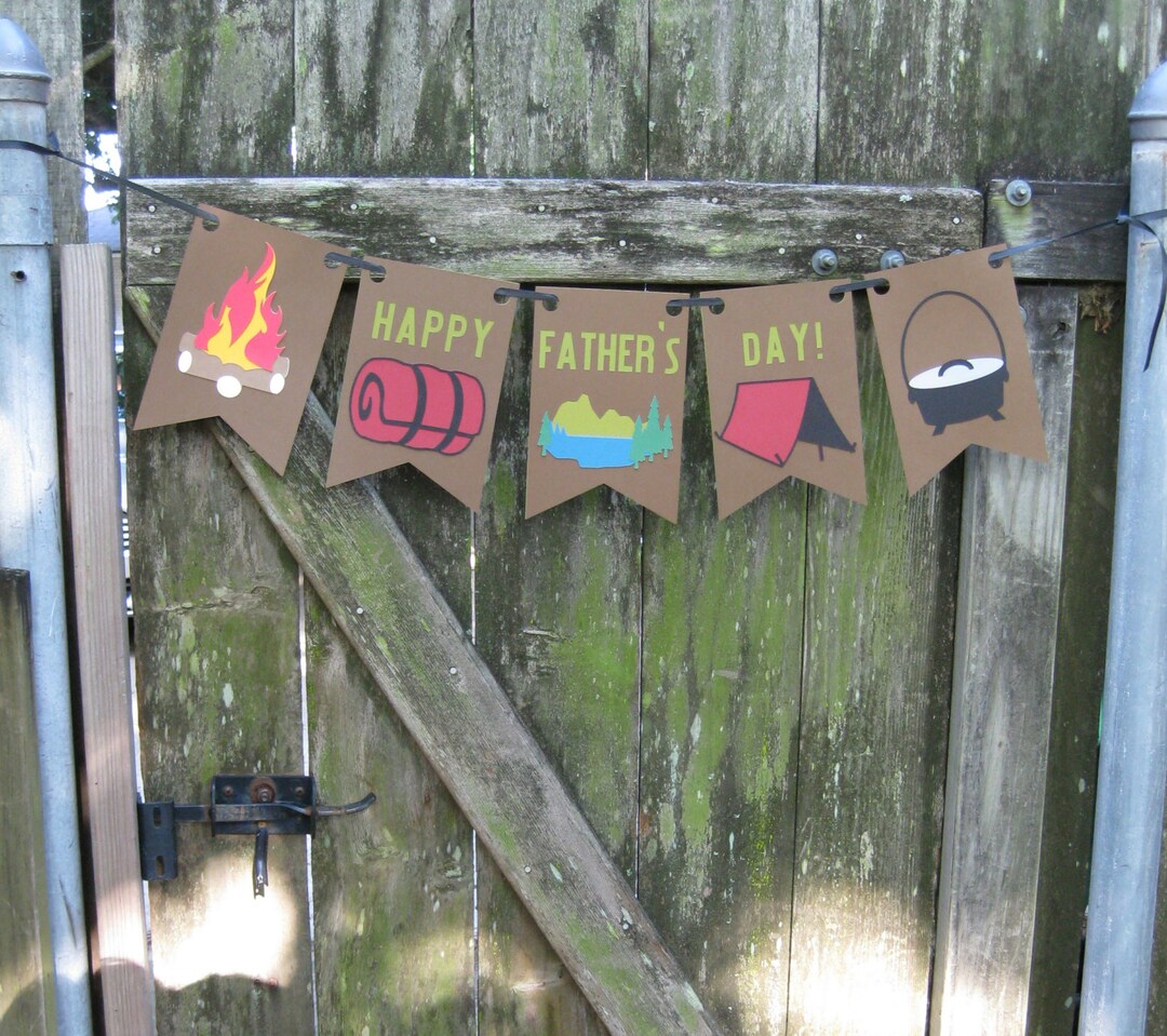 Father's Day Camping Banner Happy Father's Day Decoration Outdoorsman ...