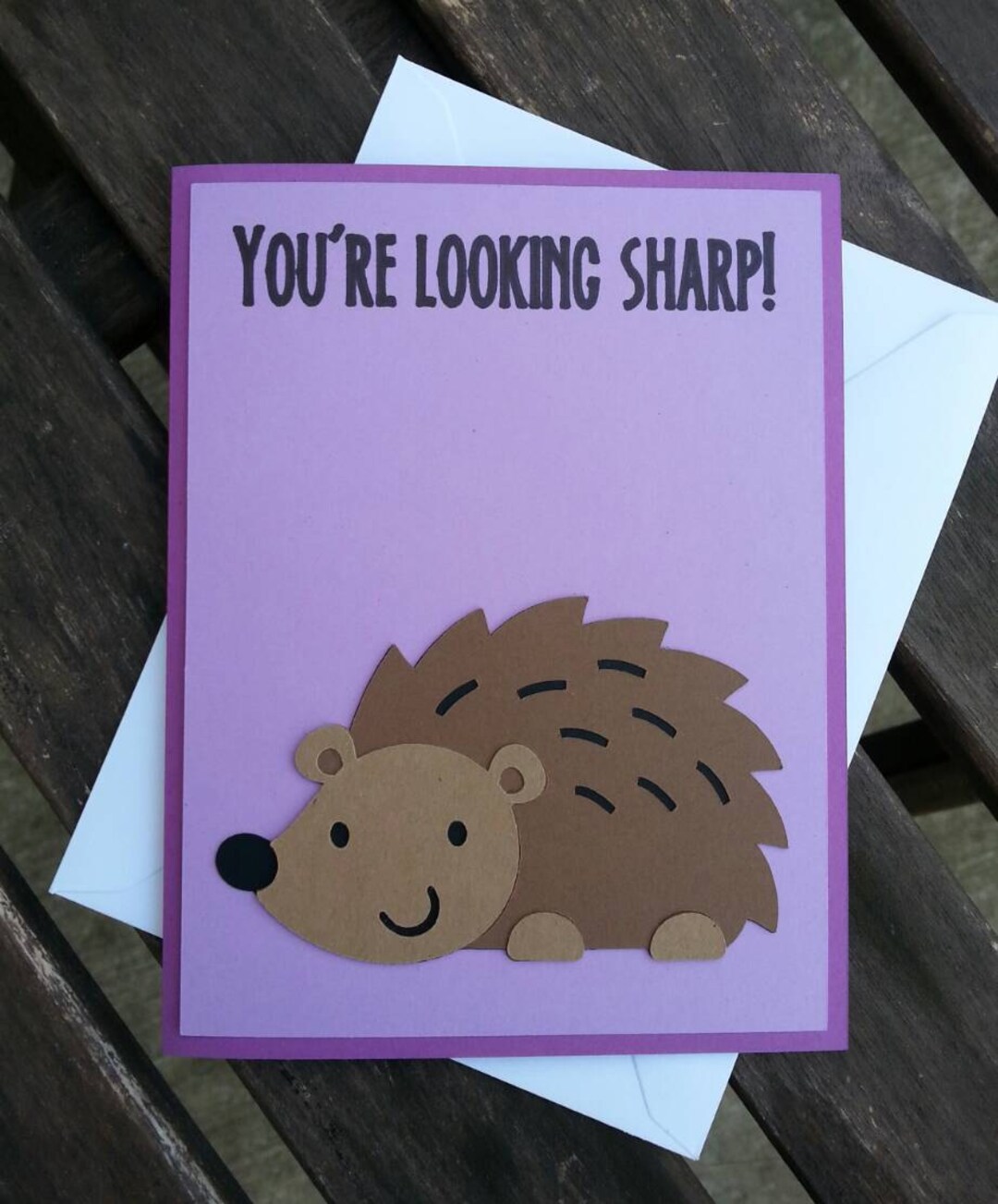 Cute Card Porcupine Card Woodland Greeting Card Encouragement Card Love ...