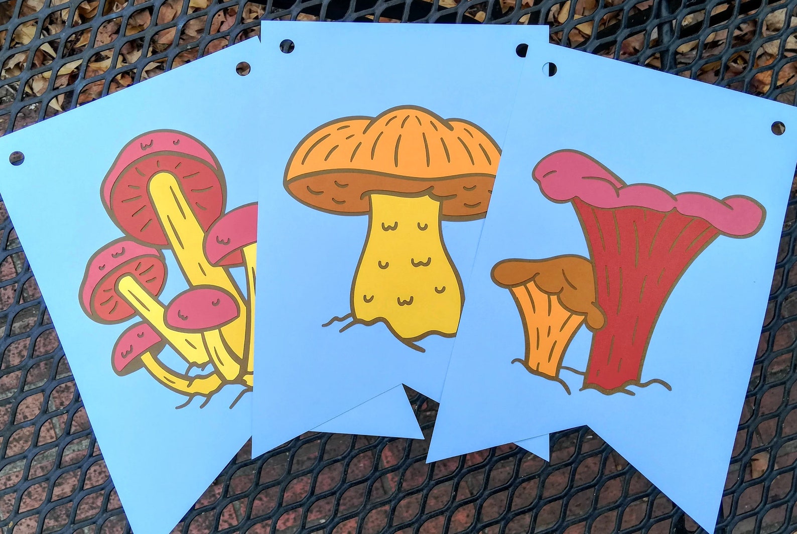 Mushroom Banner Fungi Pennant Mushrooms Party Decor - Etsy