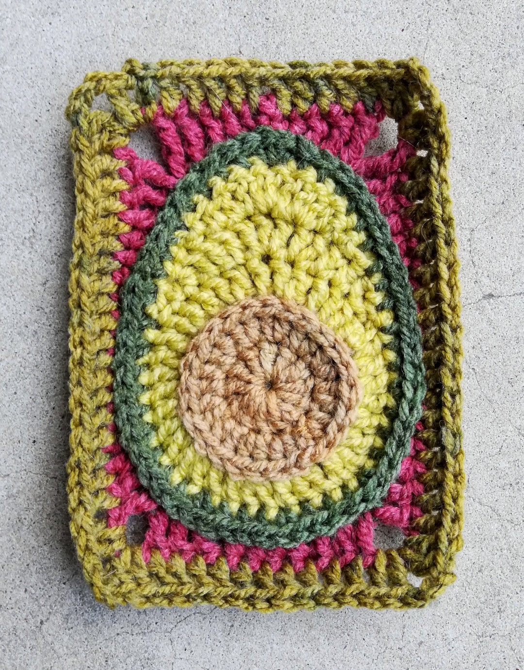 Avocado Square Crochet Pattern PDF in English With US Crochet Terms ...