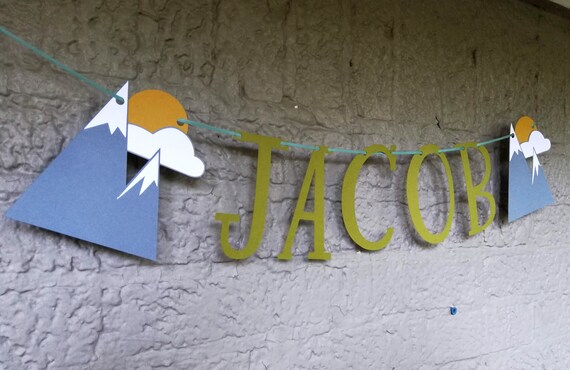Mountain Scene Personalized Birthday Banner Customizable - Etsy