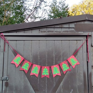 Christmas Banner Tree Garland Holiday Pennant Nordic - Etsy