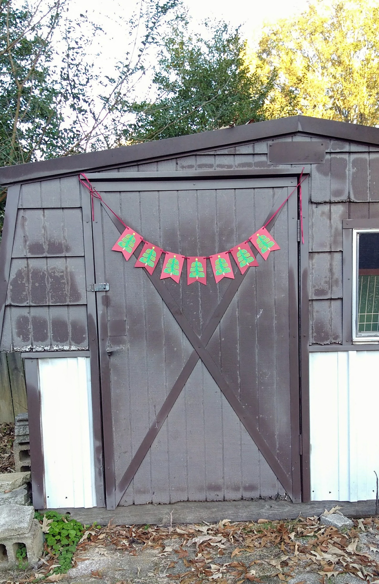 Christmas Banner Tree Garland Holiday Pennant Nordic - Etsy