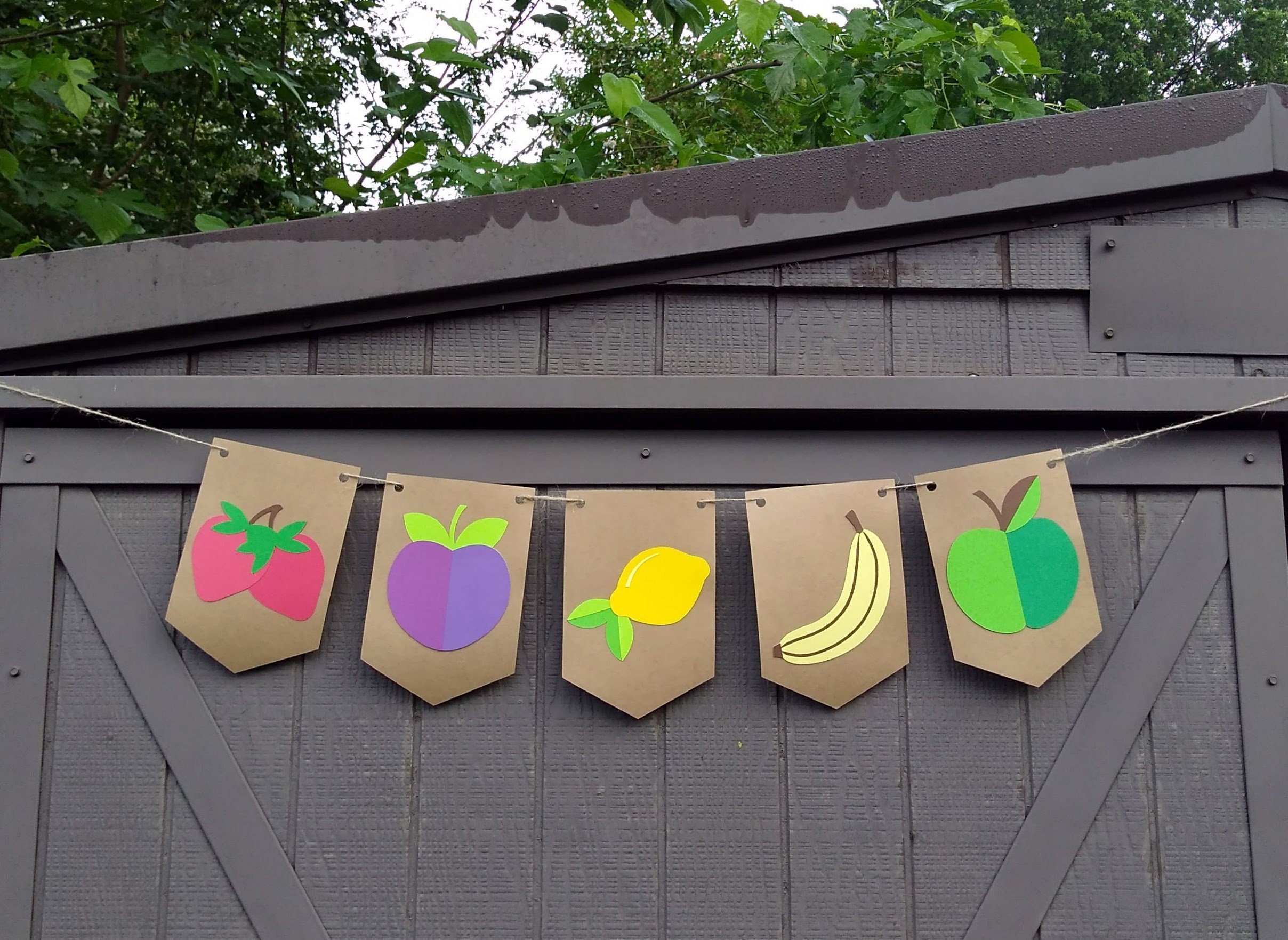 Fruit Banner Farmer's Market Decor Summer Party Banner | Etsy