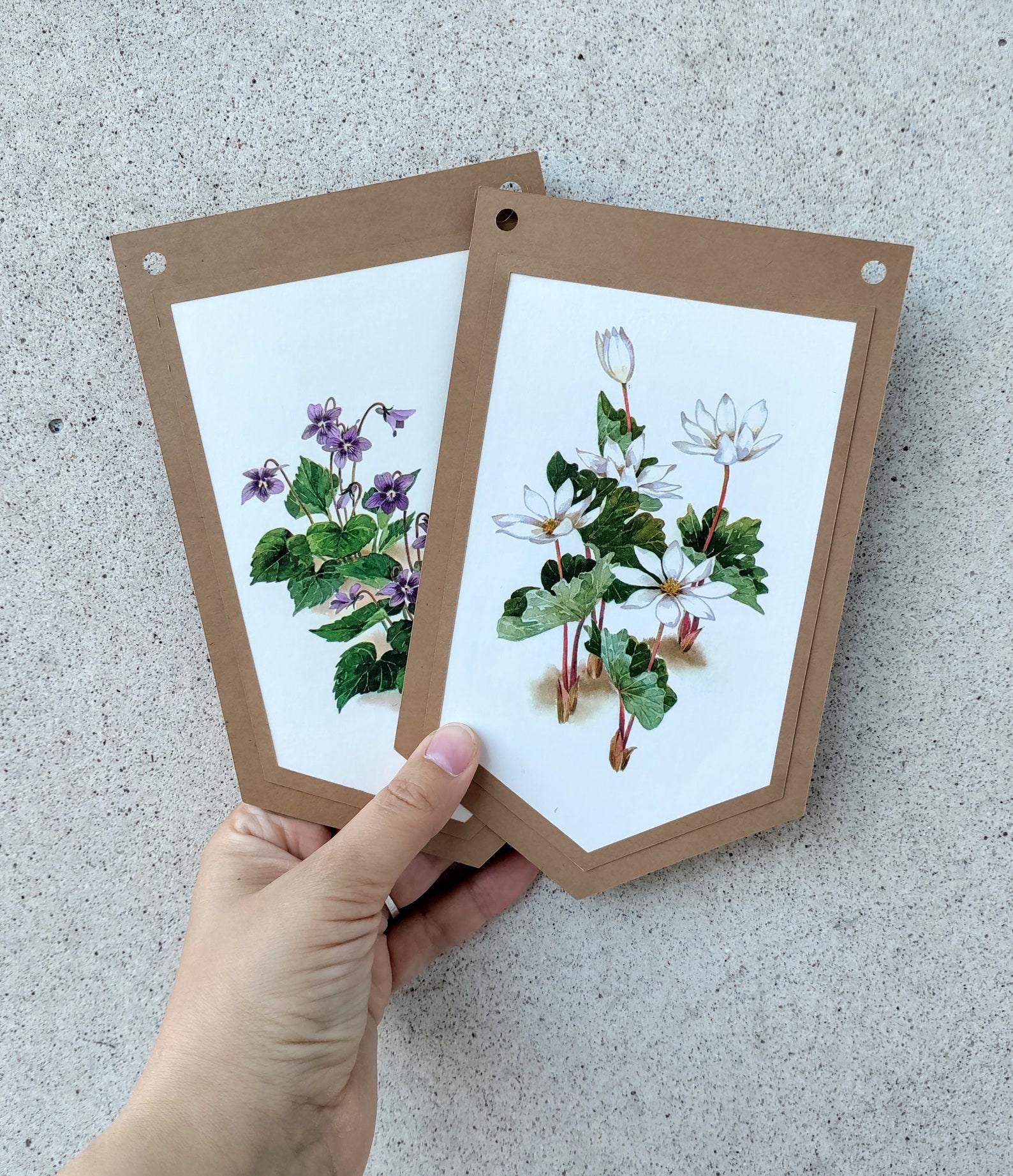 Botanical Cottagecore Banner Wildflower Bunting Decor | Etsy