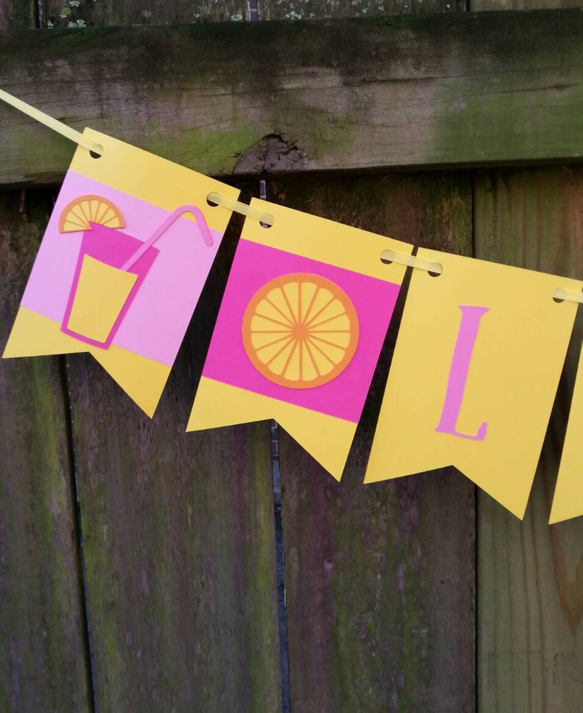 Lemonade Stand Banner Pink Lemonade Pennant Lemonade - Etsy