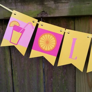 Lemonade Stand Banner Pink Lemonade Pennant Lemonade Display ...
