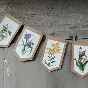Botanical Cottagecore Banner Wildflower Bunting Decor - Etsy