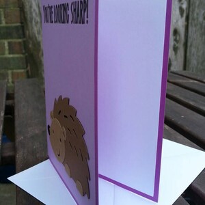 Cute Card Porcupine Card Woodland Greeting Card Encouragement Card Love ...