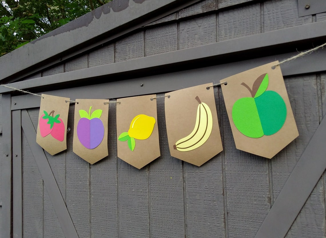 Fruit Banner Farmer's Market Decor Summer Party Banner | Etsy