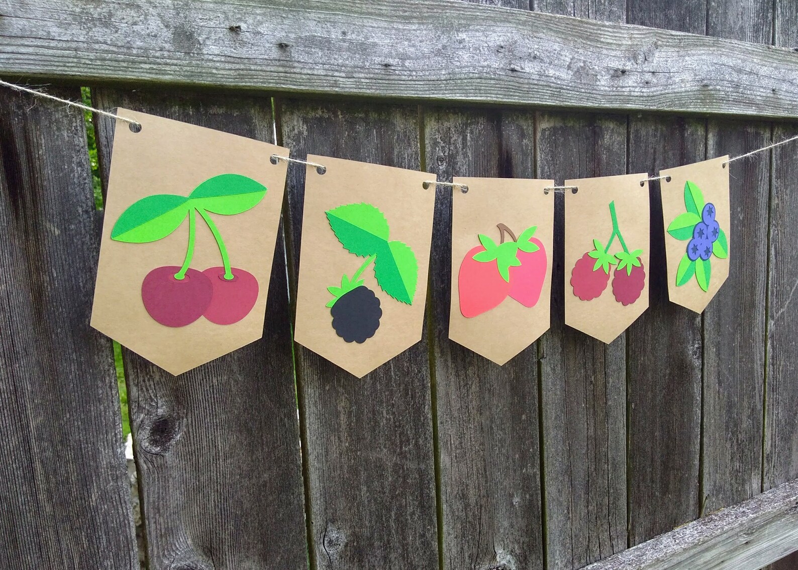 Berry Banner Farmer's Market Decor Berry Patch Fruit | Etsy