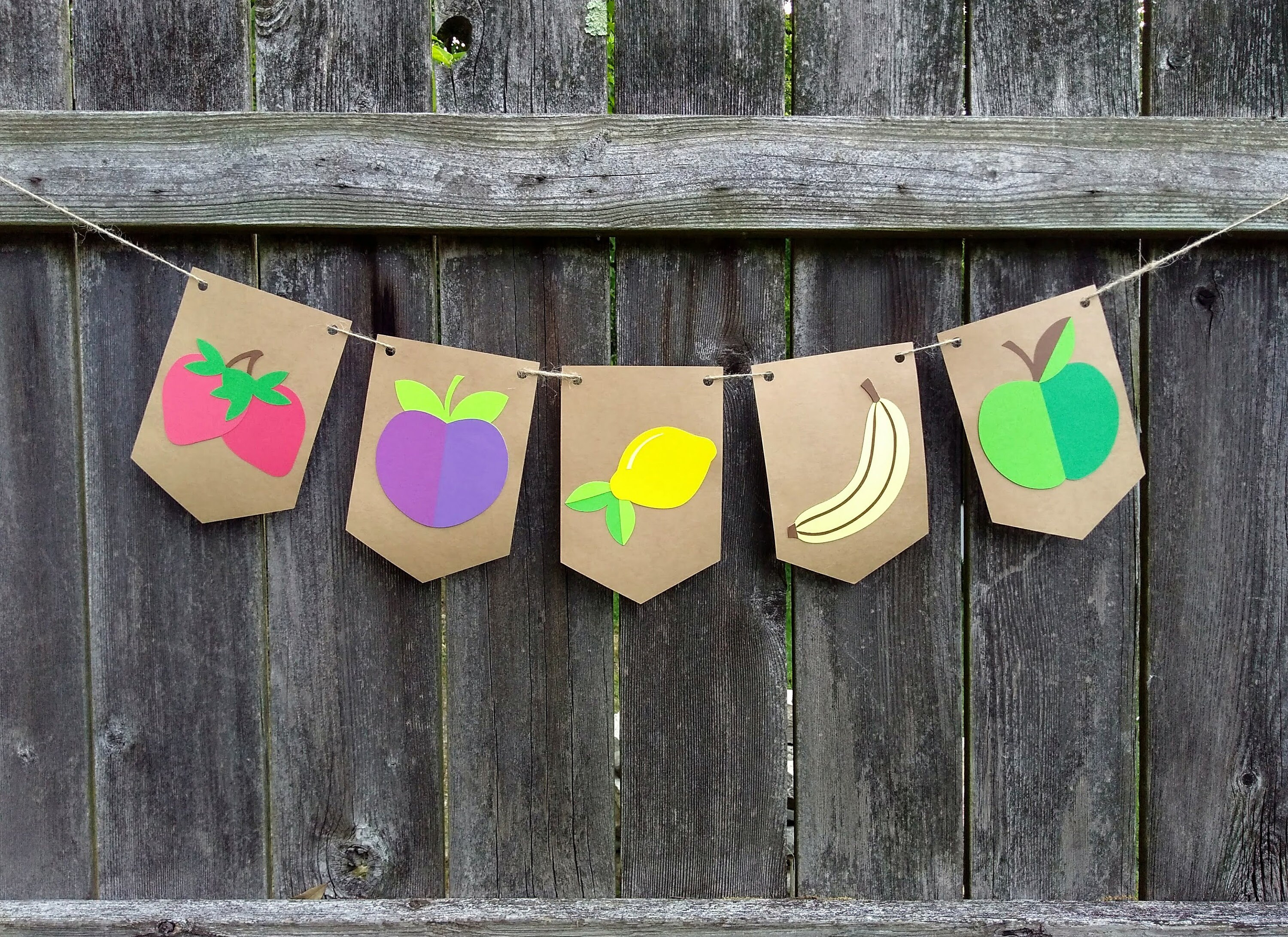 Fruit Banner Farmer's Market Decor Summer Party Banner | Etsy