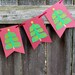 Christmas Banner Tree Garland Holiday Pennant Nordic - Etsy
