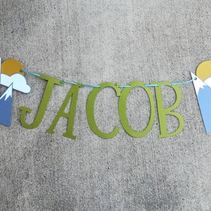 Mountain Scene Personalized Birthday Banner Customizable - Etsy
