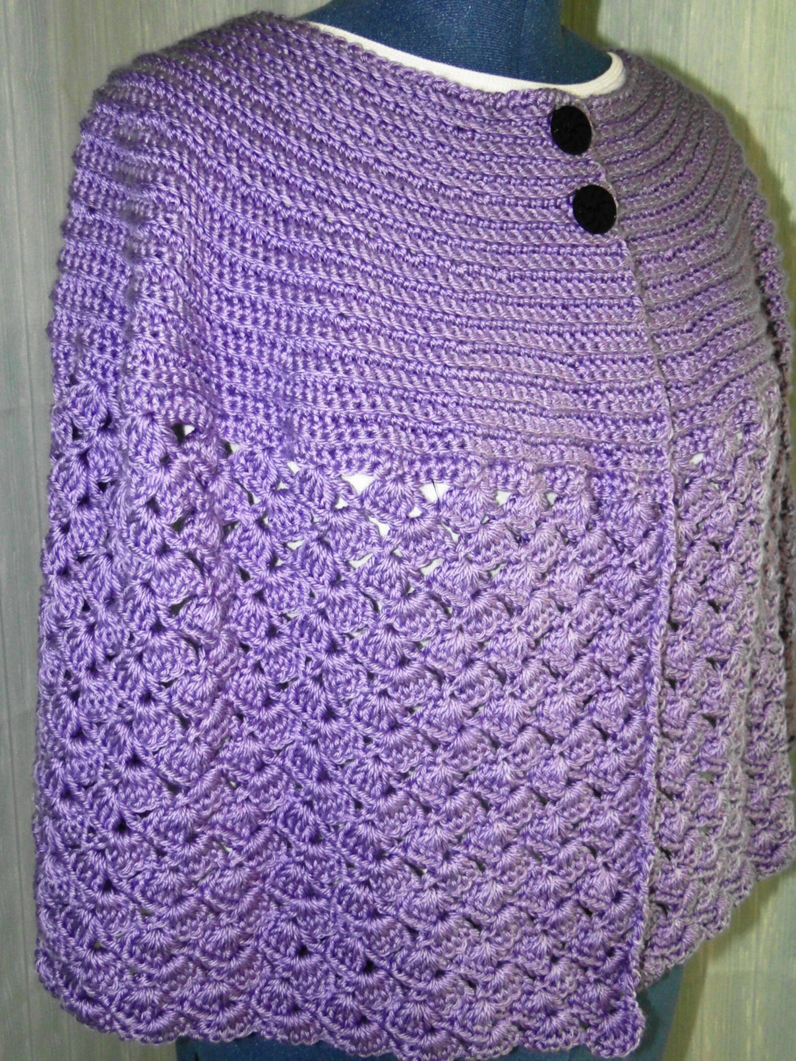 Off Set Shell Cape Crochet Pattern - Etsy