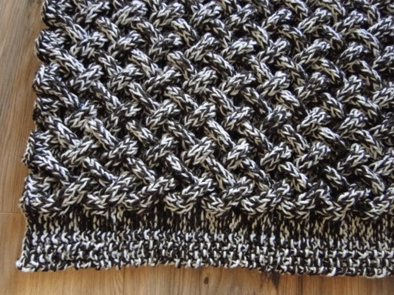 Basket Weave Rug Knit Pattern - Etsy