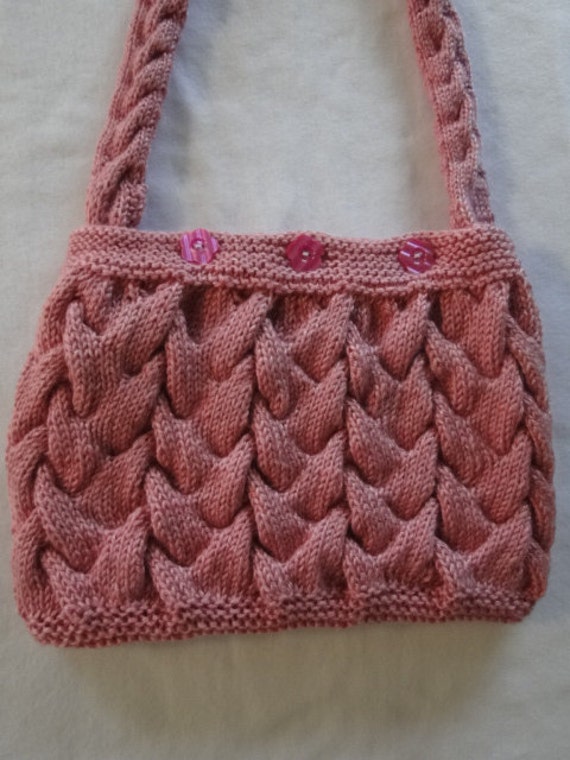 Lazy Cable Knit Purse Knit Pattern - Etsy