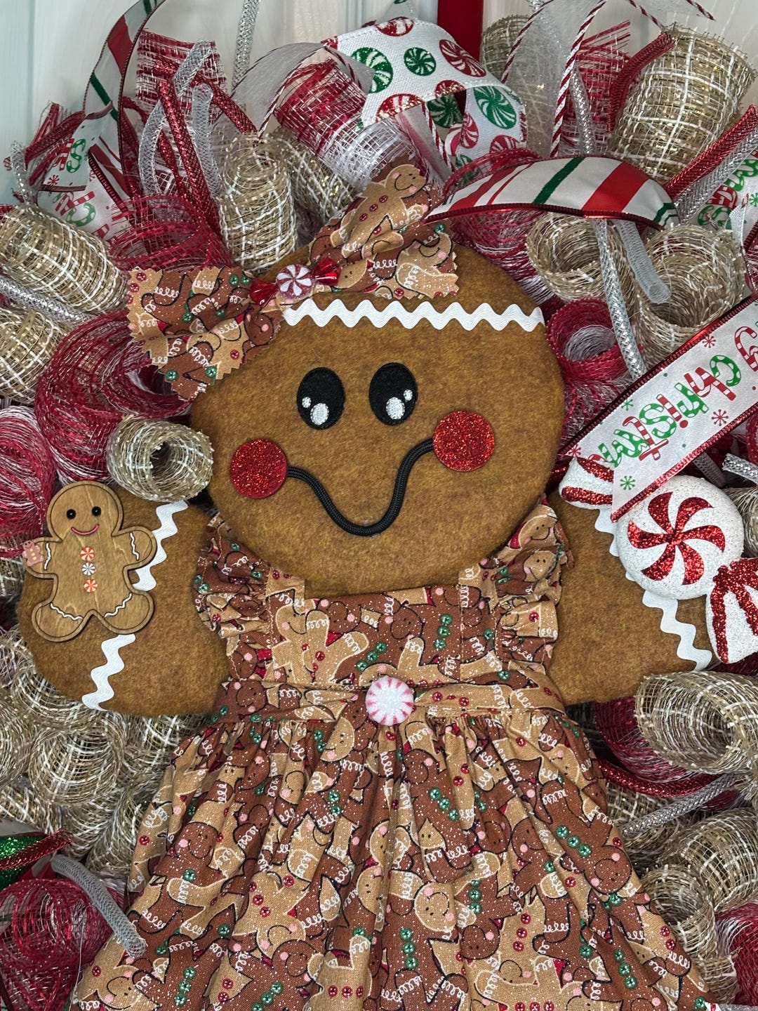 Gingerbread Girl Wreath - Etsy