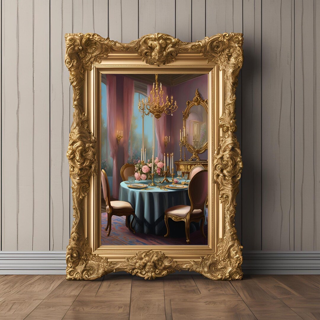 Victorian Dining Room Wall Art Elegant Table Setting Picture Victorian ...