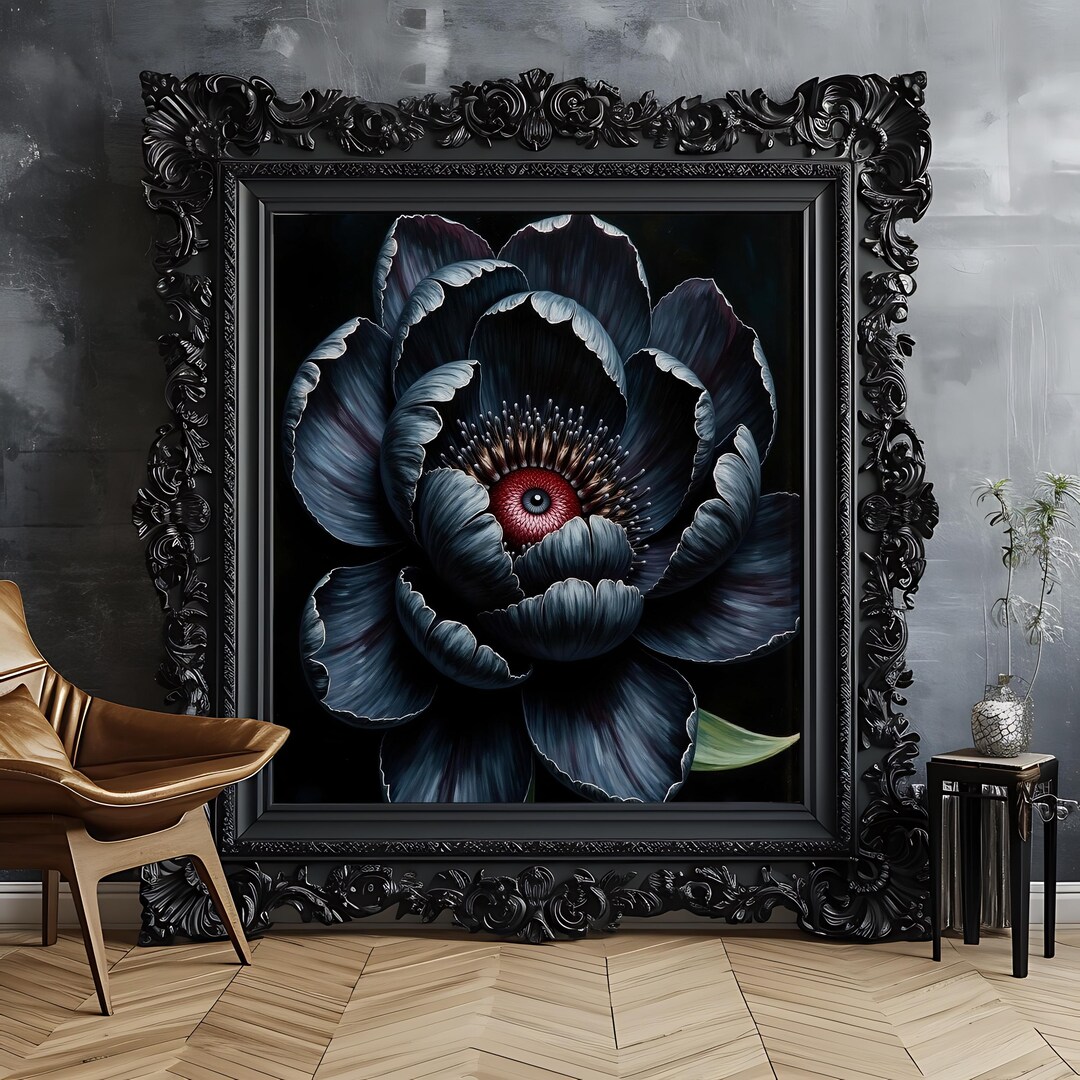 Macabre Flower Eye Art Print: Gothic Surrealism Wall Decor - Etsy