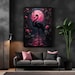 Gothic Black Flamingo Art Print: Pink Moon, Dark Tropical Decor - Etsy