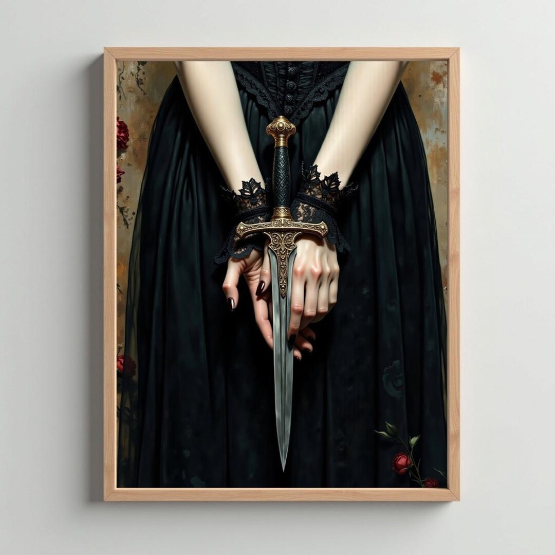 Gothic Woman's Hands Holding a Dagger Picture | Gothic Style Art | Dark ...